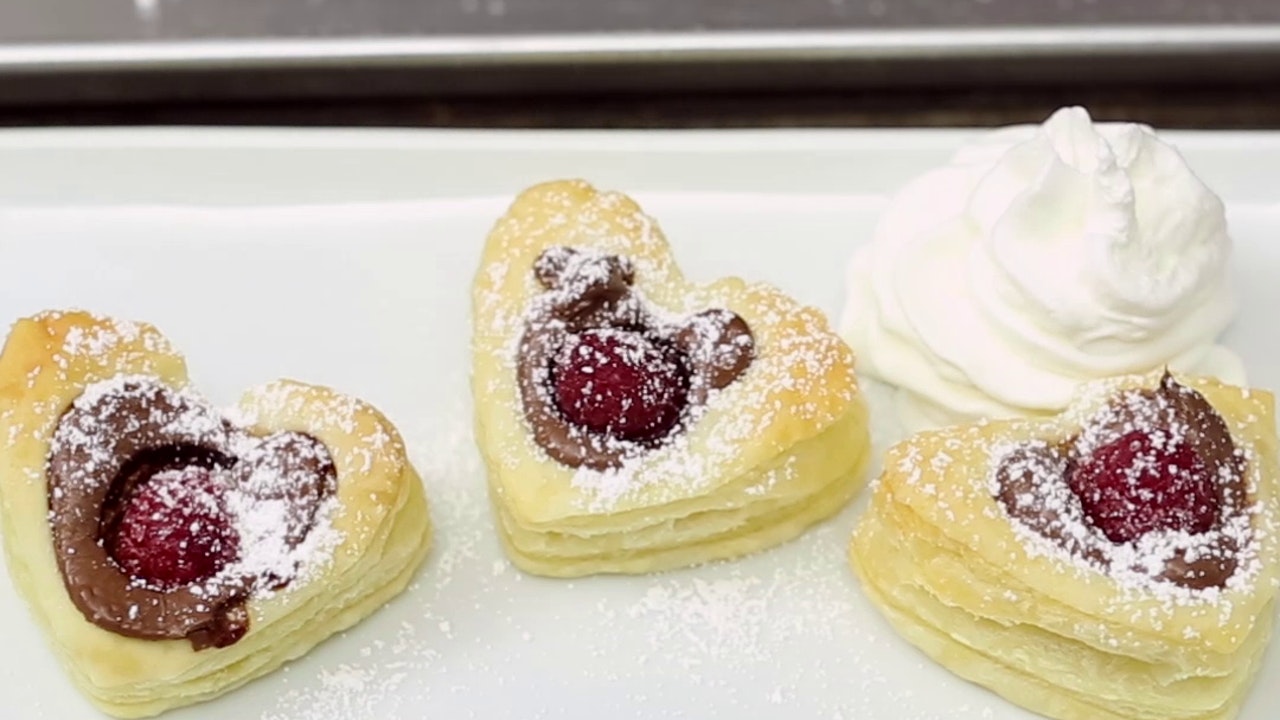 Nutella Heart Puffs | Tastemade