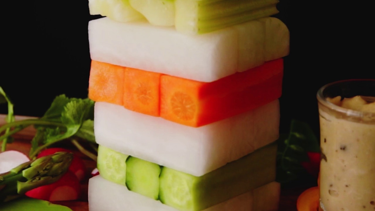 Vegetable Jenga with Dipping Sauce | Tastemade