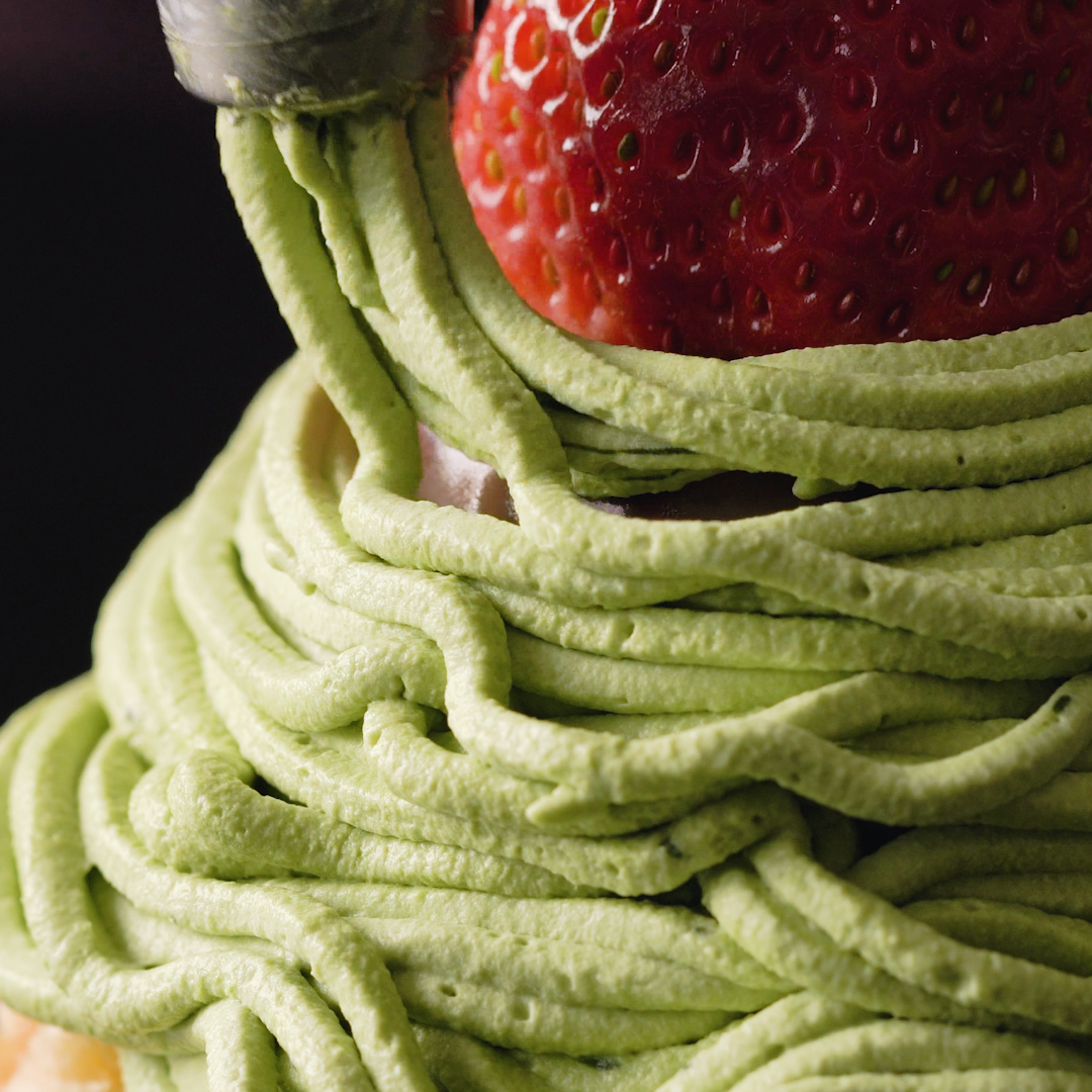 Easy Matcha Mont Blanc Cake | Tastemade