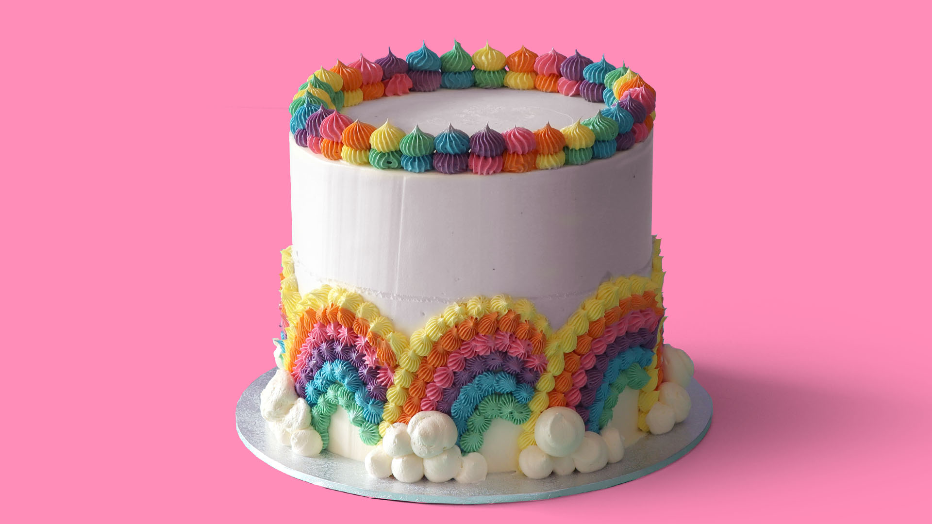 Rainbow Cloud Cake | Tastemade