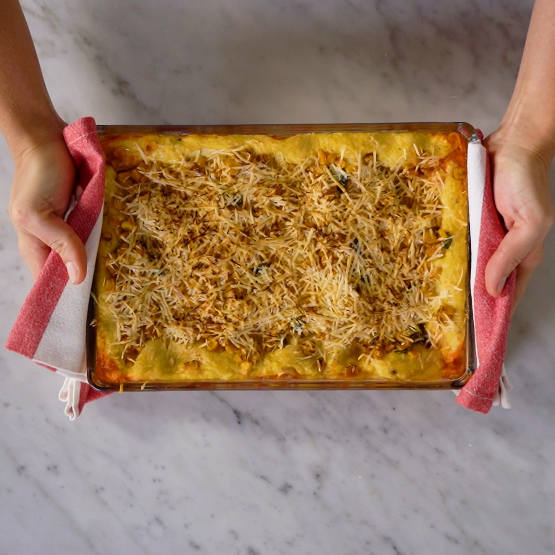 Corn and basil lasagna | Tastemade