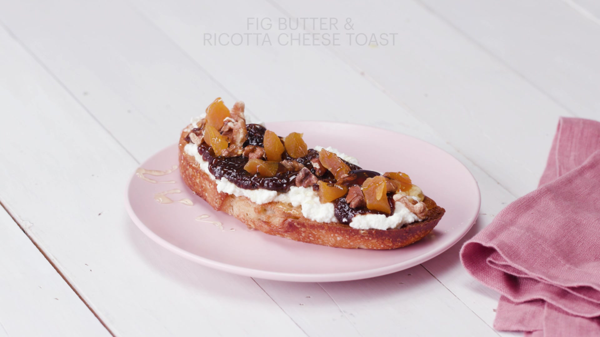 Fig Butter and Ricotta Cheese Toast | Tastemade
