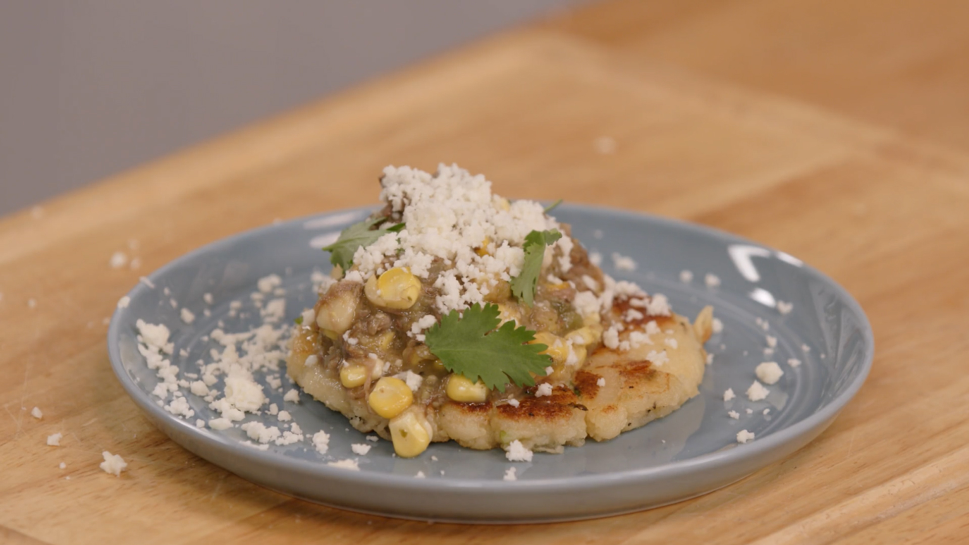 Arepas Topped With Braised Beef Verde | Tastemade