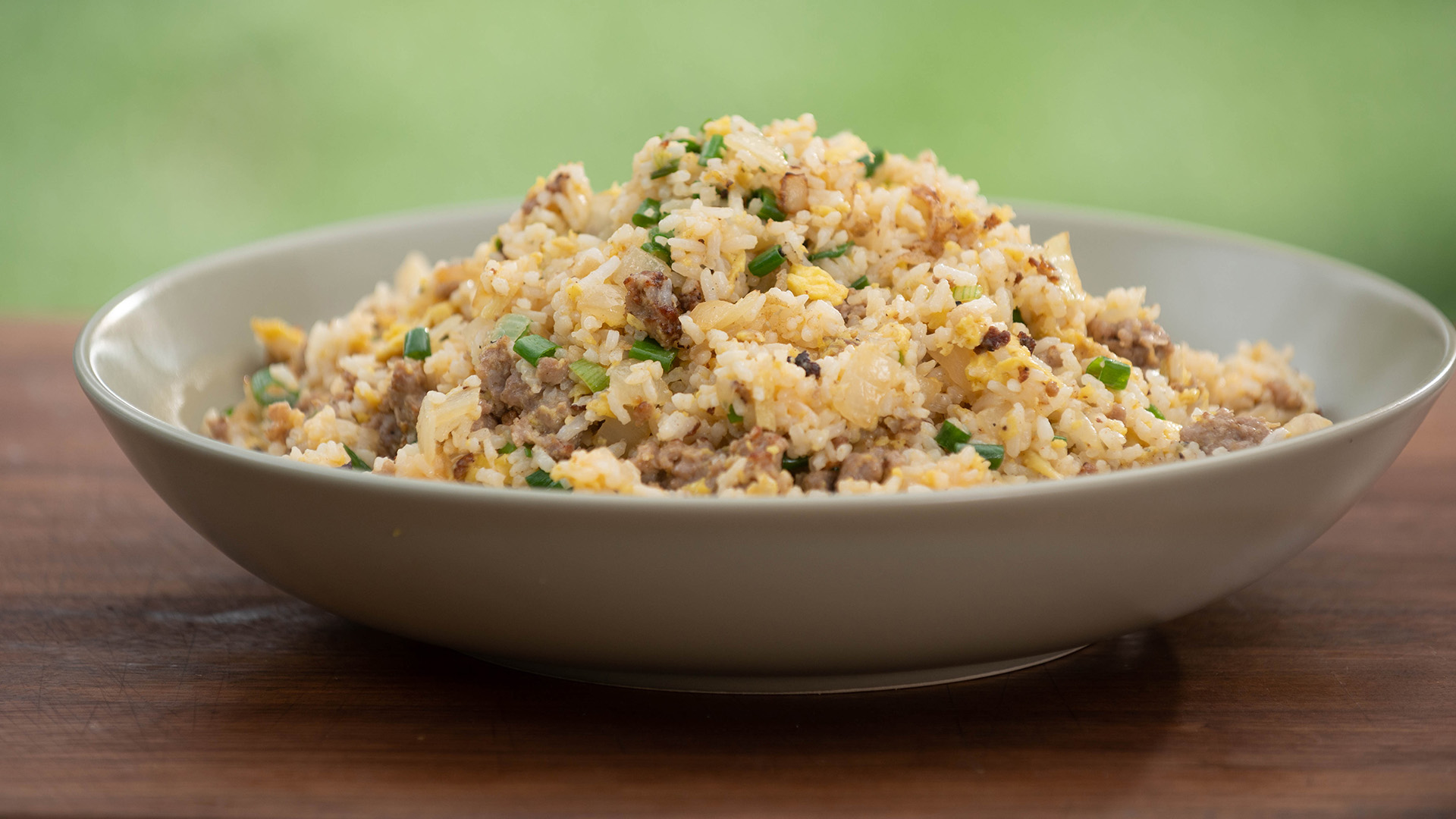 Maple Sausage, Egg, and Cheese Fried Rice | Tastemade