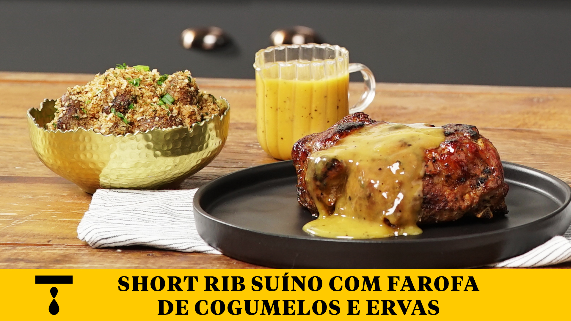 Short Rib Suíno com Farofa de Cogumelos e Ervas | Tastemade